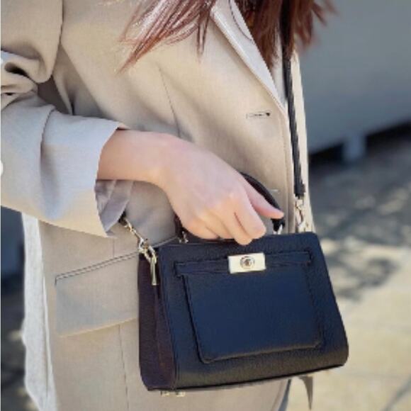 Coach | Bags | Nwt Coach Mini Lane Top Handle Goldblack Multi Purse ...